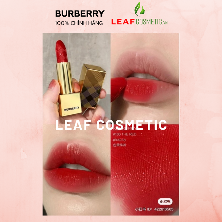 [ Mini Fullbox ] Son Burberry Kisses Matte Màu 106 The Red | Shopee ...