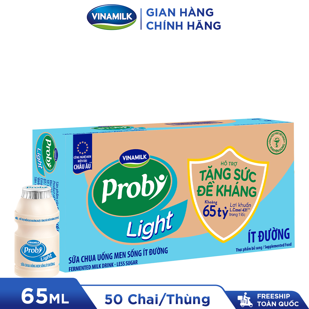 THÙNG SỮA CHUA UỐNG PROBI CÓ ĐƯỜNG, íT ĐƯỜNG, VIỆT QUẤT, HƯƠNG DÂU ...