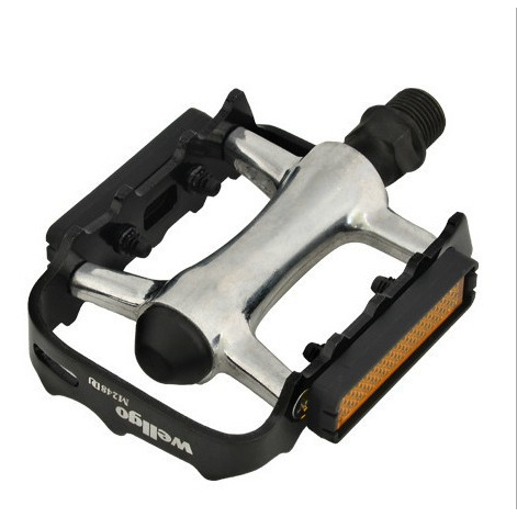 Pedal bàn đạp xe đạp thể thao Wellgo 2 màu bạc đen | Shopee Việt Nam