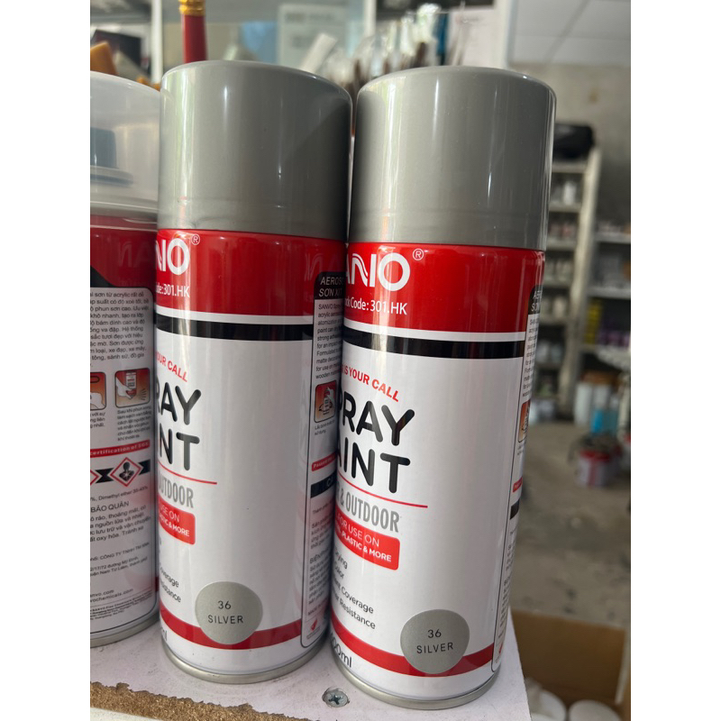 Sơn xịt sano bạc mịn 36-400ml chính hãng | Shopee Việt Nam