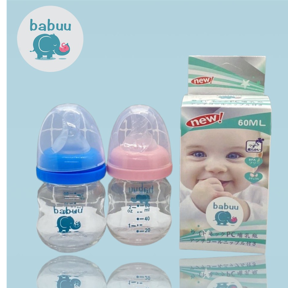 Bình sữa cho bé sơ sinh Babuu 60ml | Shopee Việt Nam
