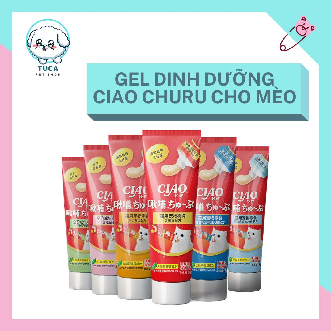 Gel dinh dưỡng cho mèo - Gel Ciao Churu bổ sung dinh dưỡng, hỗ trợ tiêu hoá tube 80gr - TUCA PET ...
