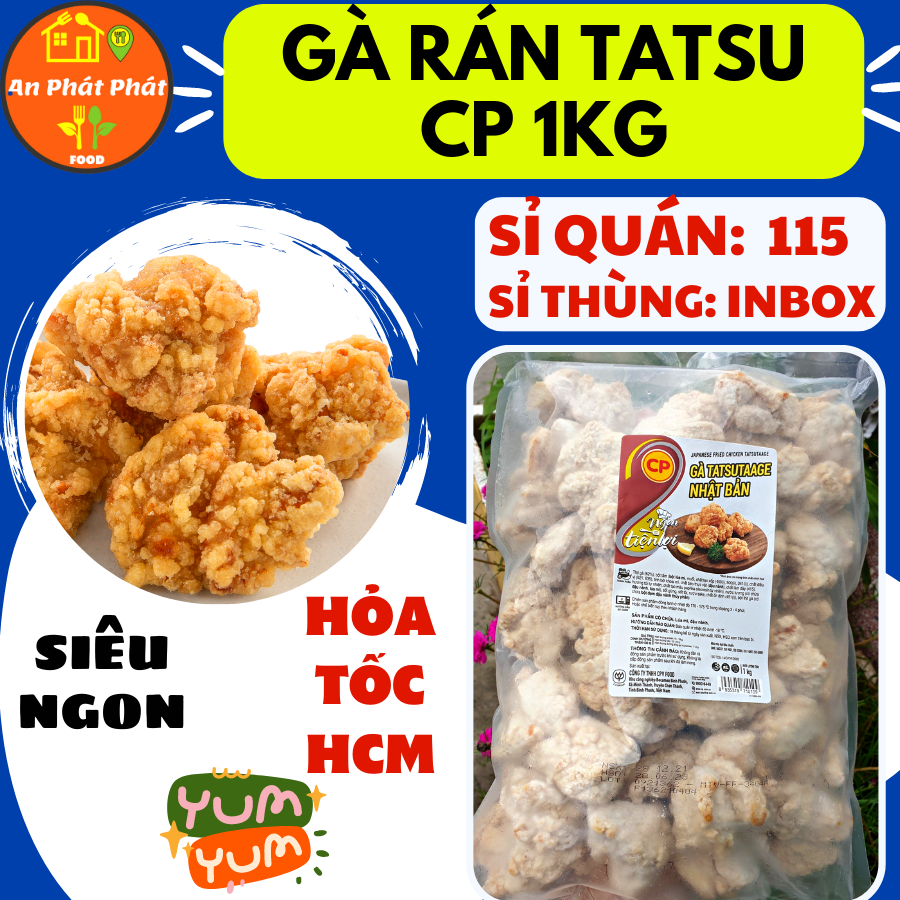 1kg Gà viên tẩm bột chiên giòn karaage, popcorn, tatsutaage, nugget, gà ...