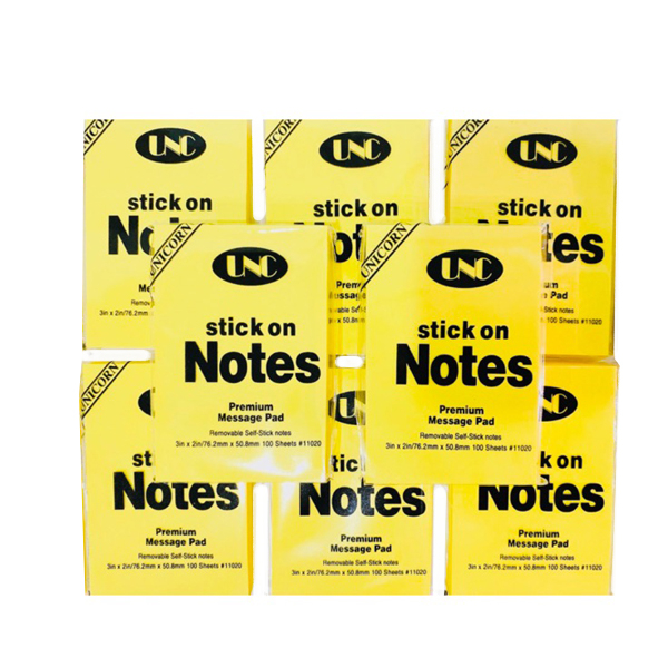 Giấy Note Ghi Chú Vàng UNC Nhiều Kích Thước 100 tờ | Shopee Việt Nam