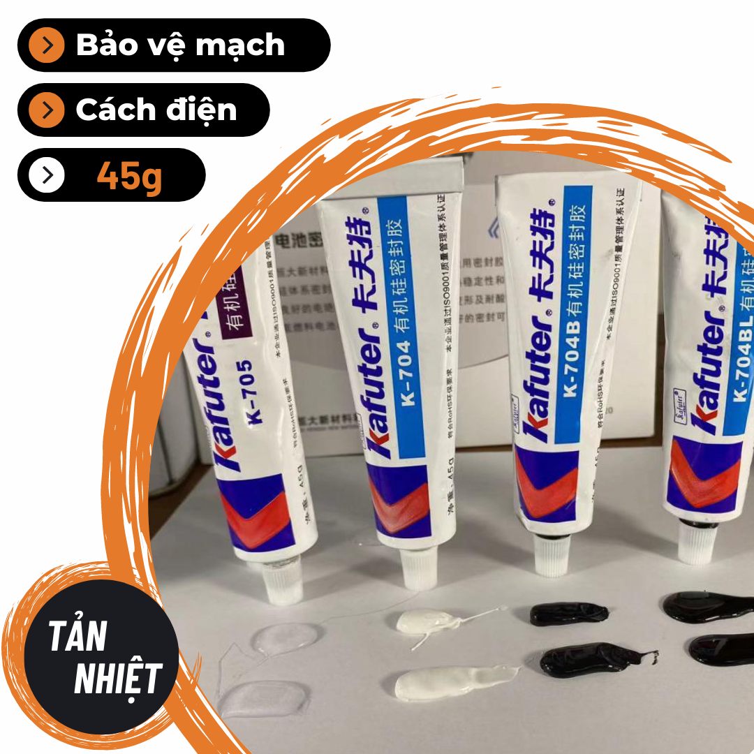 Keo Silicone Đổ Mạch Tản Nhiệt Kafuter-704 Chịu Nhiệt Chống Nước 45g | Shopee Việt Nam