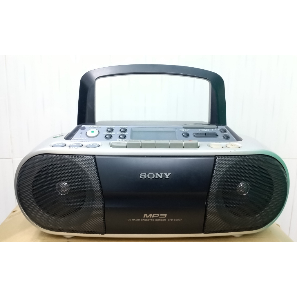 Radio cassette Sony có đĩa tiếng CFD-S03CP đồ cũ nghe hay ok 100% ...