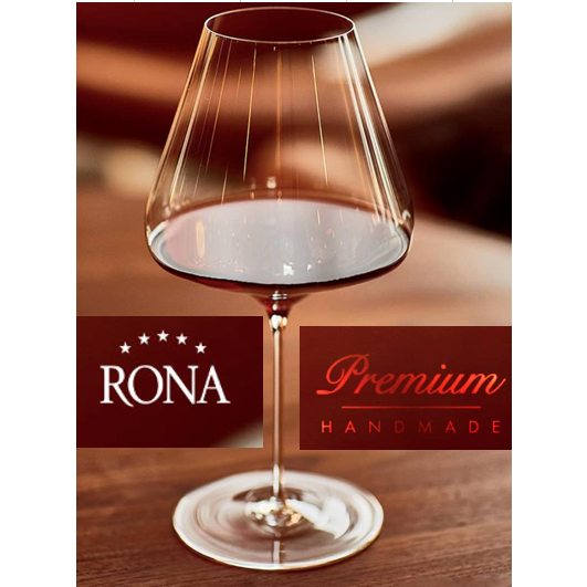Ly rượu vang đỏ Rona Handmade Collection 890ml - Ly pha lê cao cấp nhập ...
