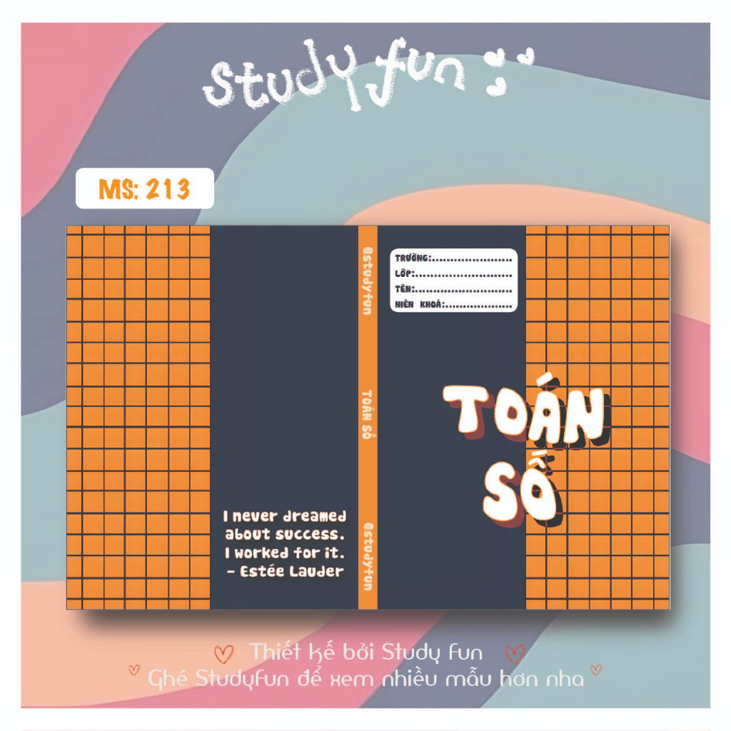 [SET - TRỌN BỘ] GIẤY BAO TẬP HỌC SINH CẤP 2, CẤP 3 CARO THEO MÔN HỌC - MẪU 07 CARO - STUDYFUN ...