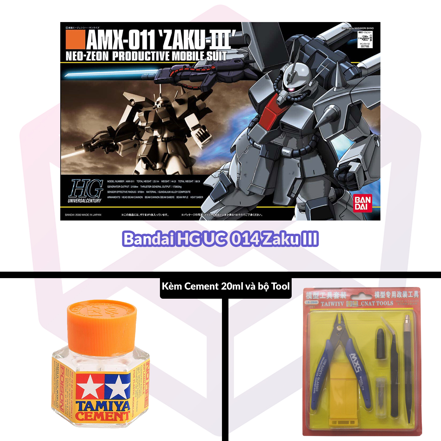 Mô hình Gundam Bandai HG UC 014 Zaku III 1/144 Mobile Suit Gundam ZZ [GDB] [BHG] | Shopee Việt Nam