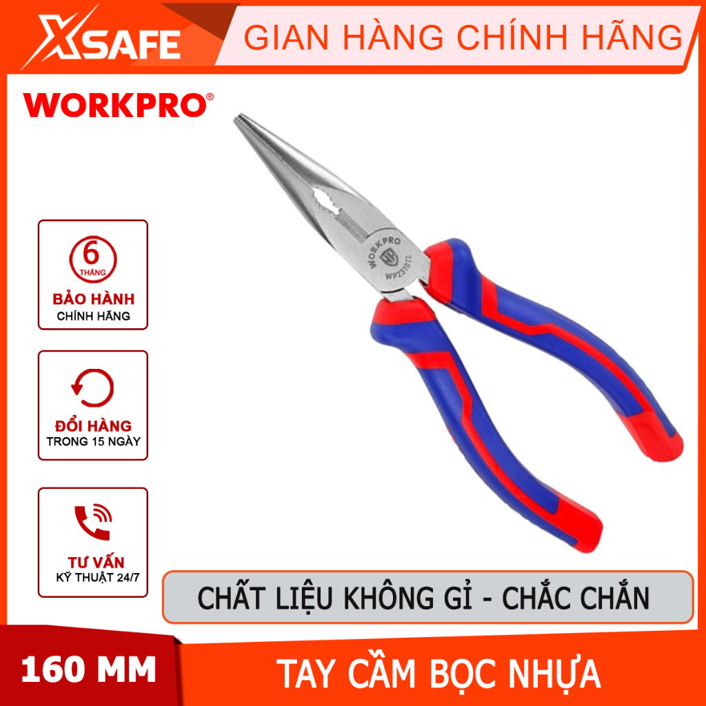 Kìm mỏ Workpro - WP231012 nhọn đa năng 6 inch/160mm - Chính hãng | Shopee Việt Nam