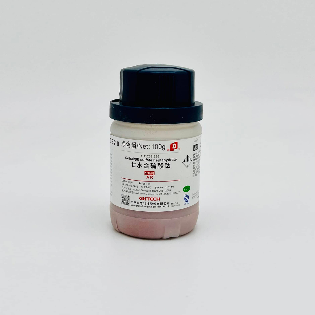 Cobalt (II) Sulfate heptahydrate (Chai 100G, CoSO4.7H2O, AR, GHTECH ...