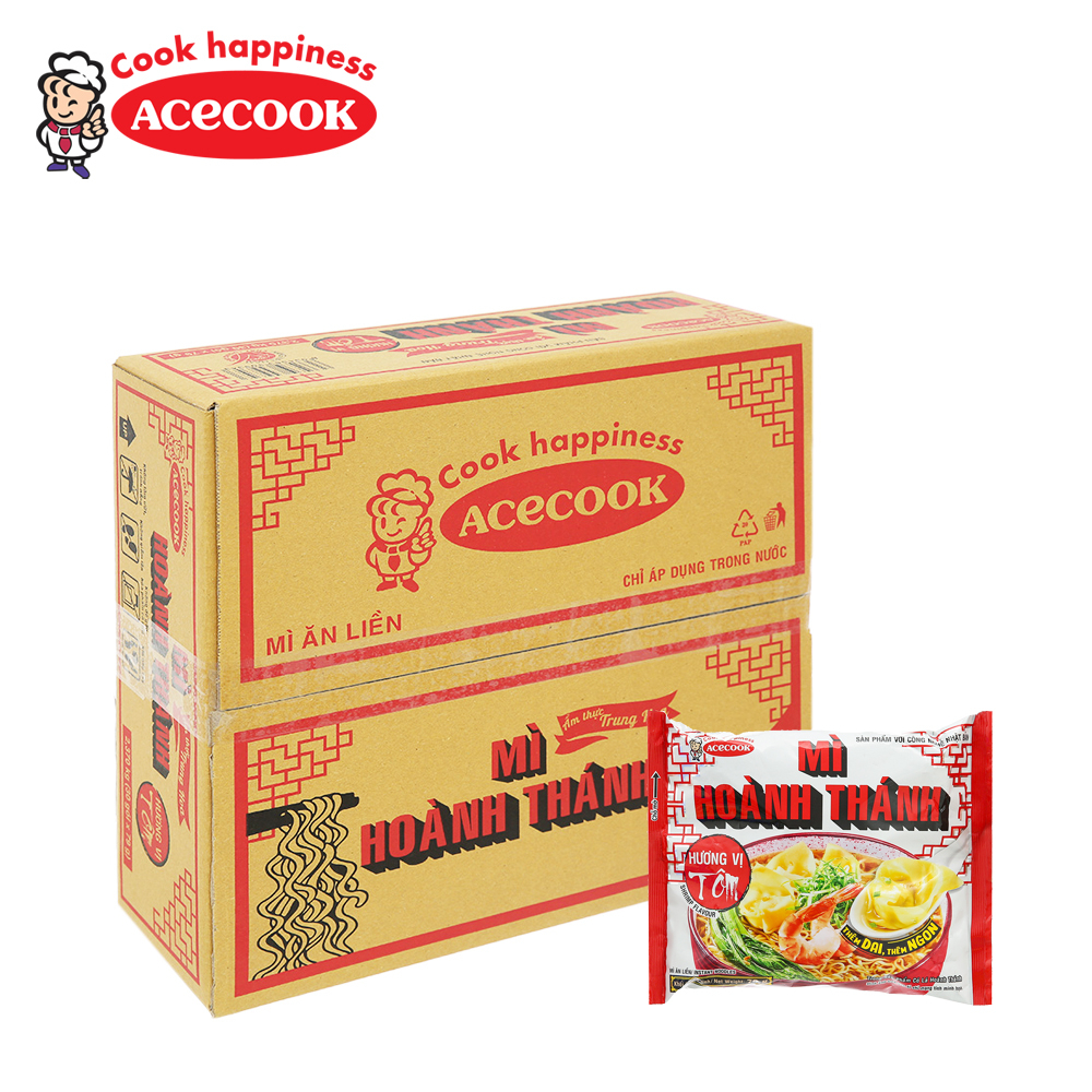 THÙNG 30 GÓI MÌ HOÀNH THÁNH HƯƠNG VỊ TÔM WONTON NOODLES SHRIMP FLAVOUR ...
