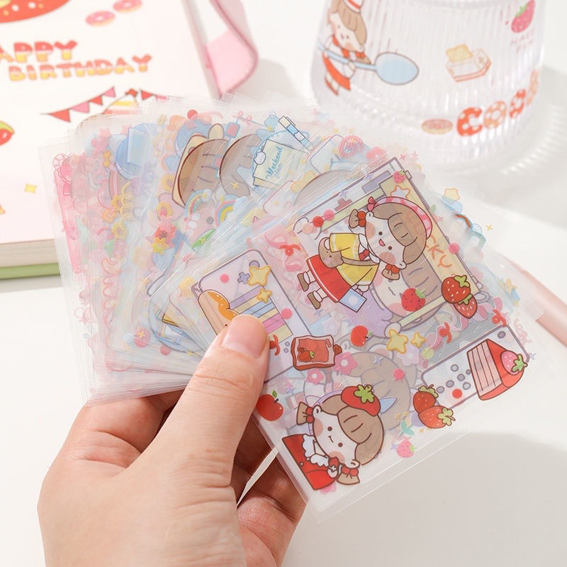 Set Sticker Momo 10 tờ bóc dính trang trí kích thước 8x8cm | Shopee ...