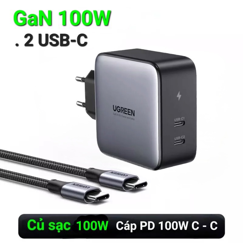 Bộ sạc nhanh Ugreen 100w 2C 3C+1A PD/PPS/QC/FCP/SCP | Shopee Việt Nam