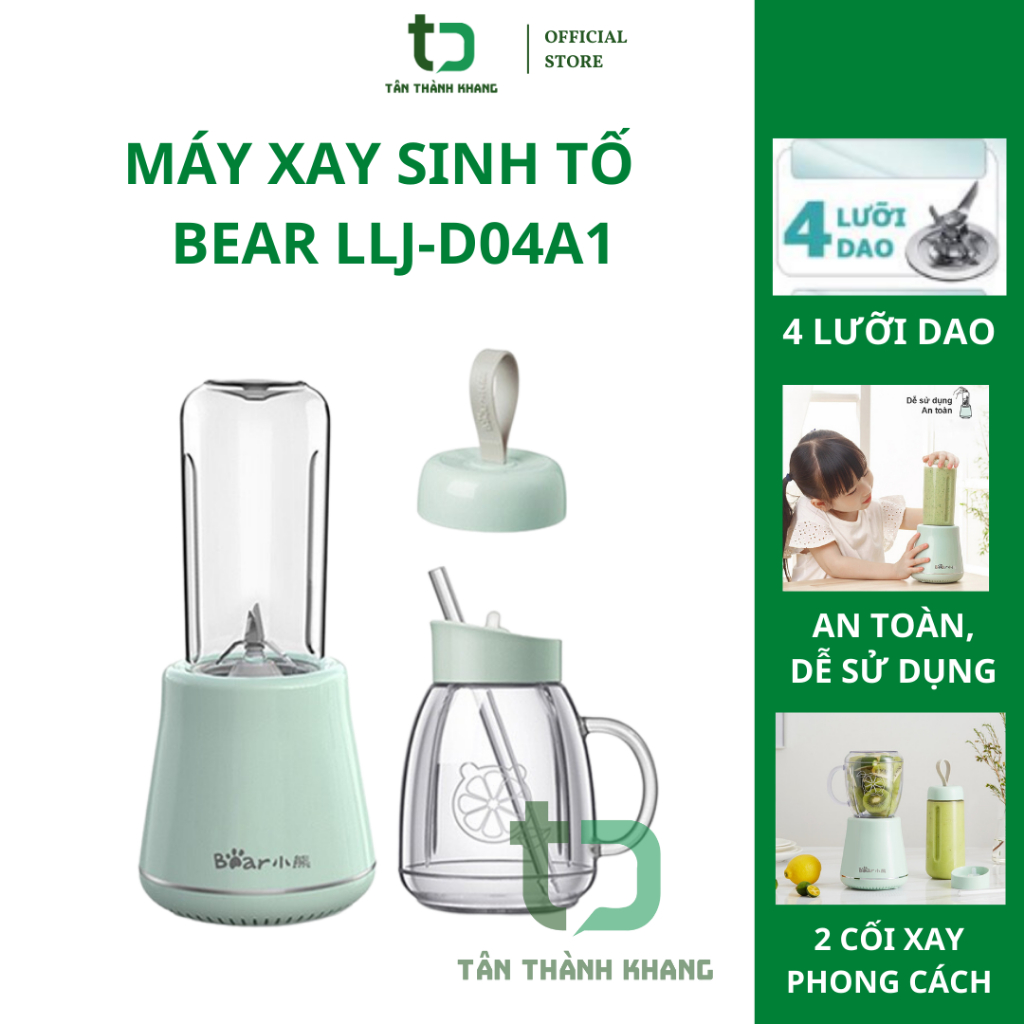 Máy Xay Sinh Tố Cầm Tay Bear LLJ-D04A1, Xay Hoa Quả Công Suất Lớn, Chất Liệu An Toàn - BH 12 ...