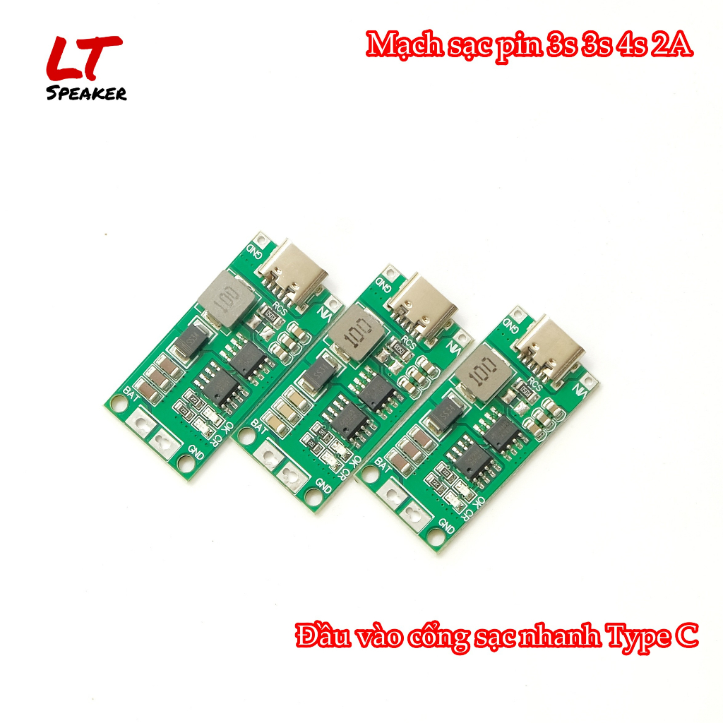 Mạch sạc pin 2S 3S 4S hệ 3.7V dòng 2A đầu vào cổng Type C sạc nhanh ...