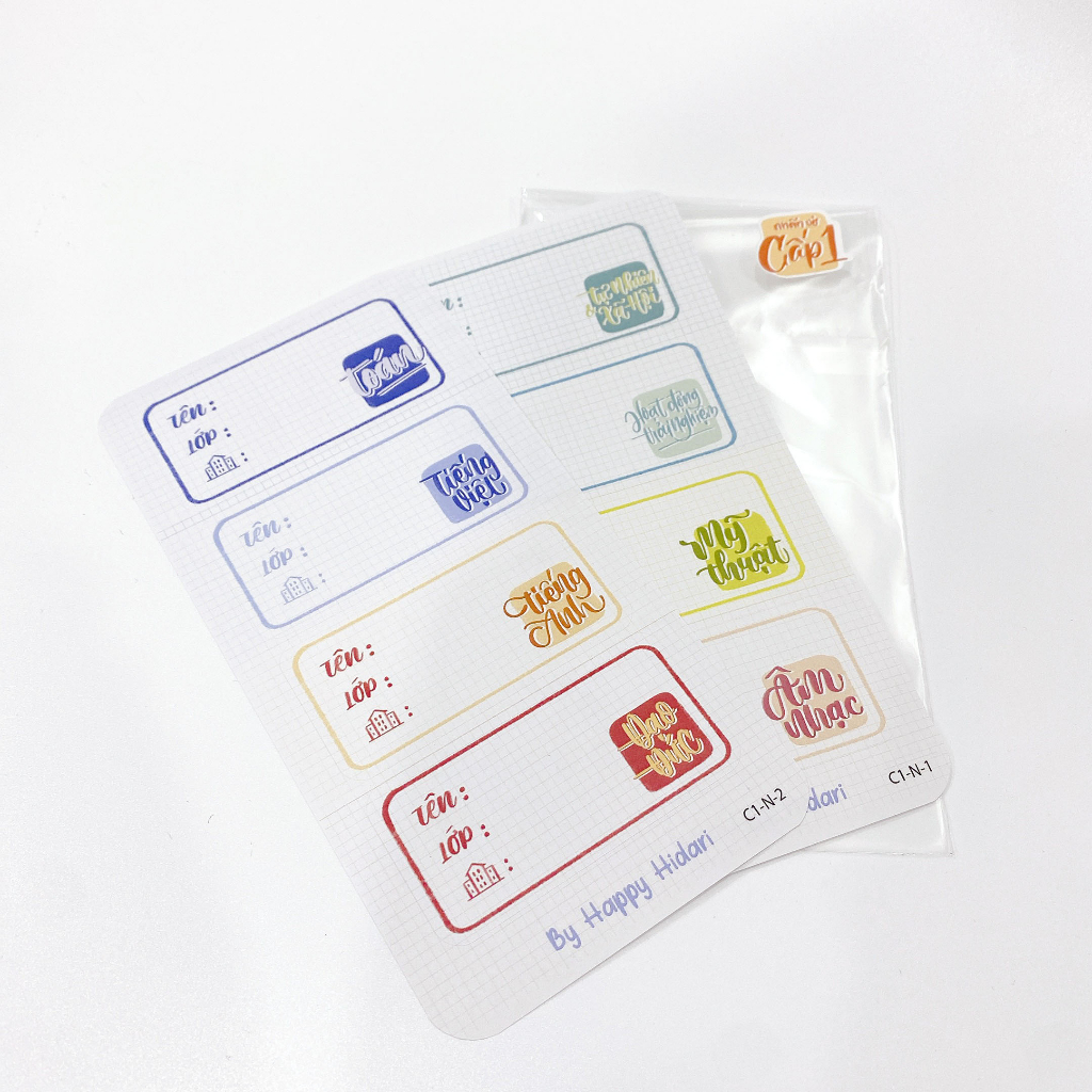 Combo Nhãn Vở Môn Học Tiện Lợi - Sticker Ham Học - Hidari | Shopee Việt Nam