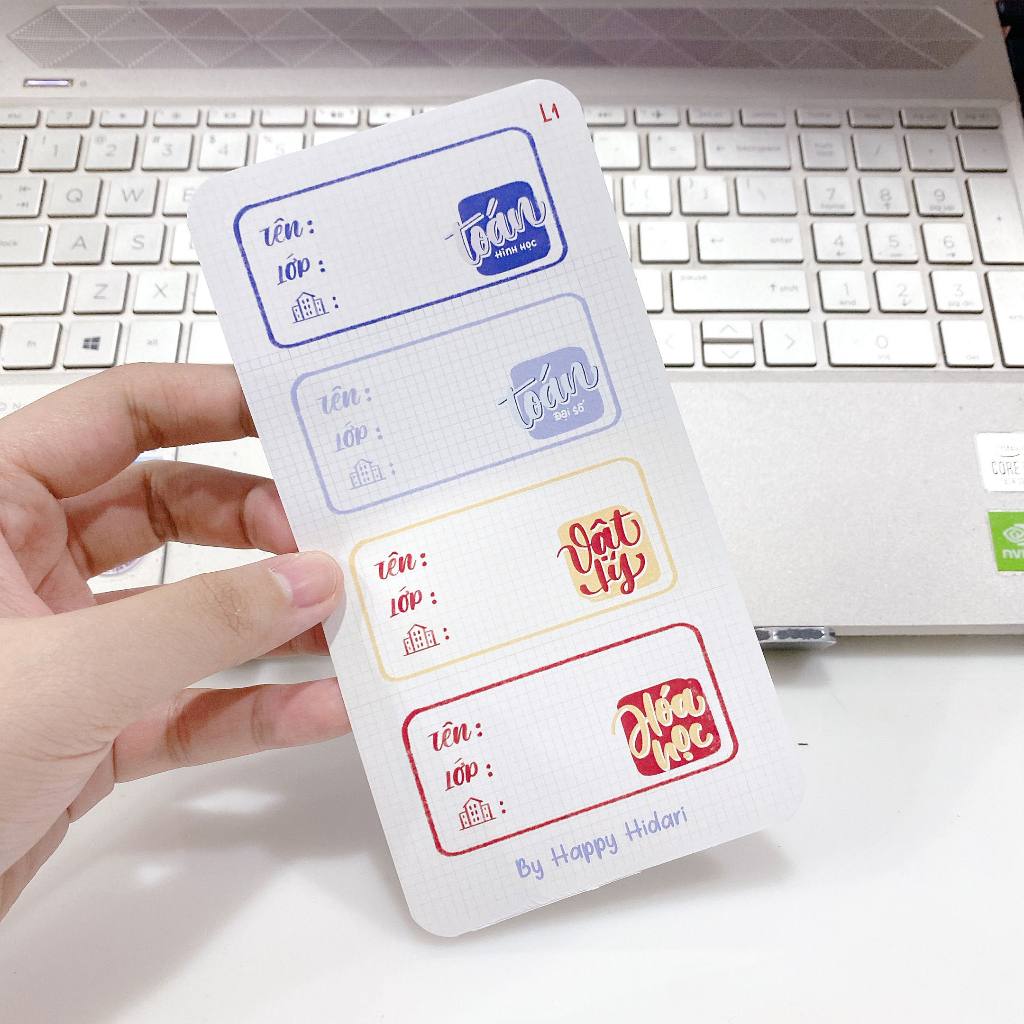 Combo Nhãn Vở Môn Học Tiện Lợi - Sticker Ham Học - Hidari | Shopee Việt Nam