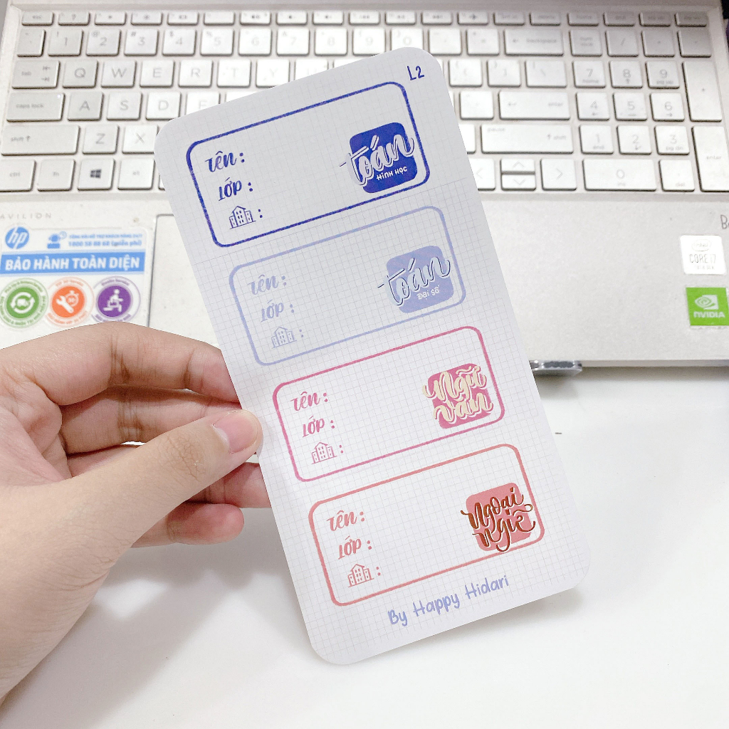 Combo Nhãn Vở Môn Học Tiện Lợi - Sticker Ham Học - Hidari | Shopee Việt Nam