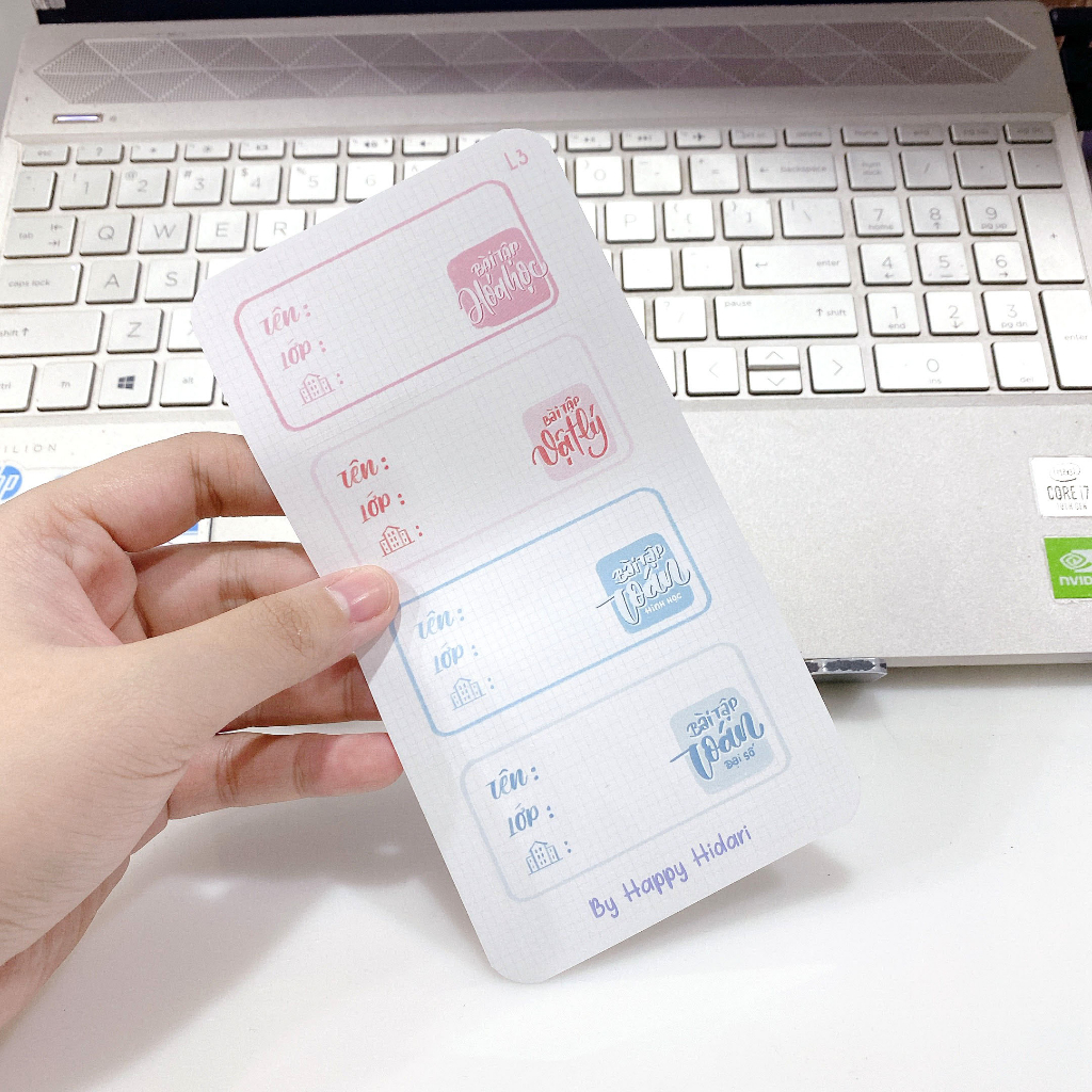 Combo Nhãn Vở Môn Học Tiện Lợi - Sticker Ham Học - Hidari | Shopee Việt Nam