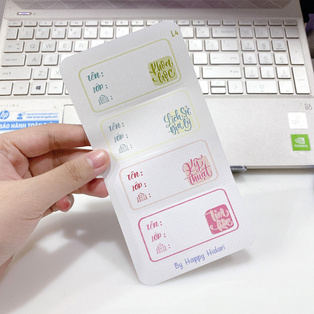 Combo Nhãn Vở Môn Học Tiện Lợi - Sticker Ham Học - Hidari | Shopee Việt Nam