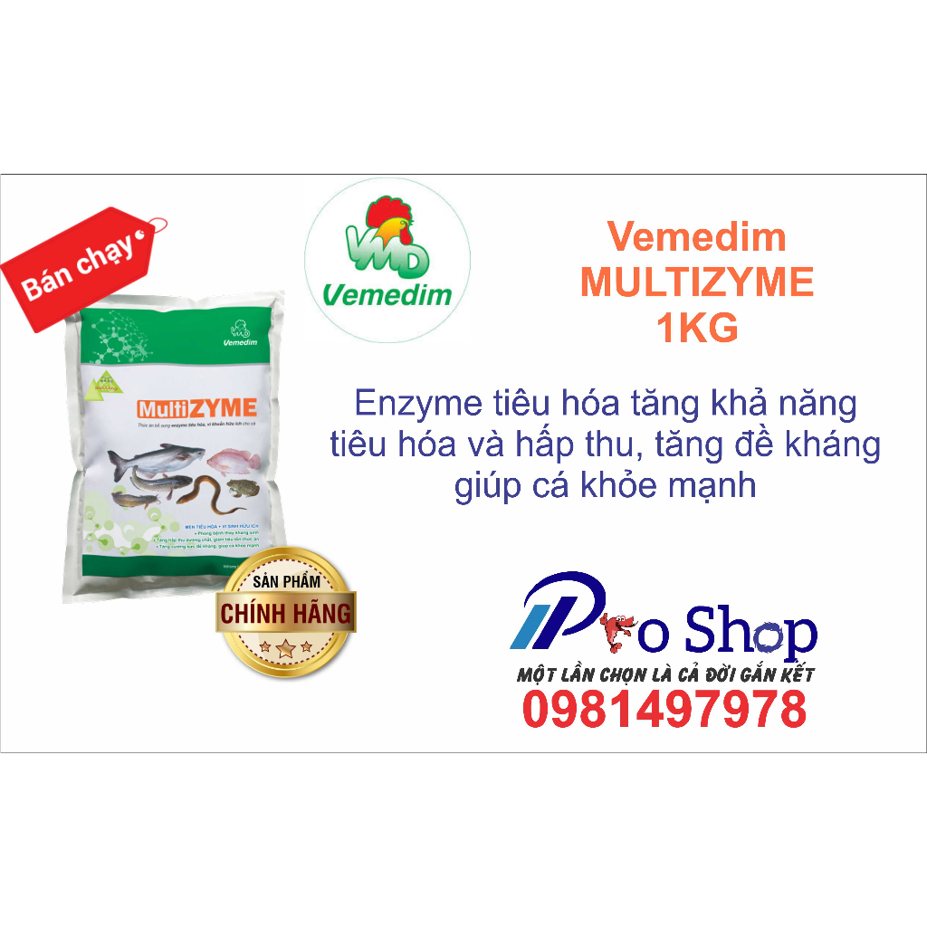 vemedim MULTIZYME 1KG - Enzyme tiêu hóa tăng khả năng tiêu hóa và hấp ...