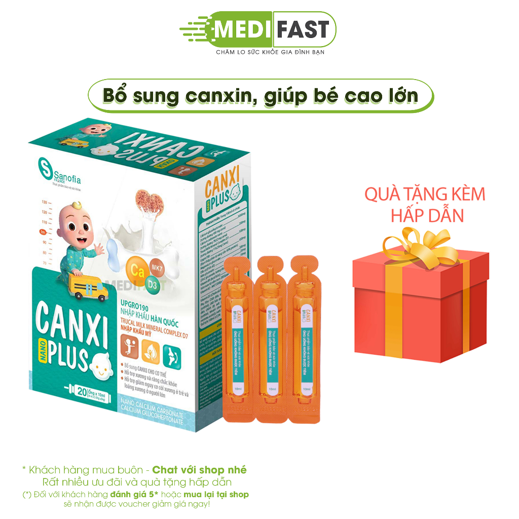 Canxi Nano Plus giúp bé phát triển chiều cao, xương răng chắc khỏe và ...