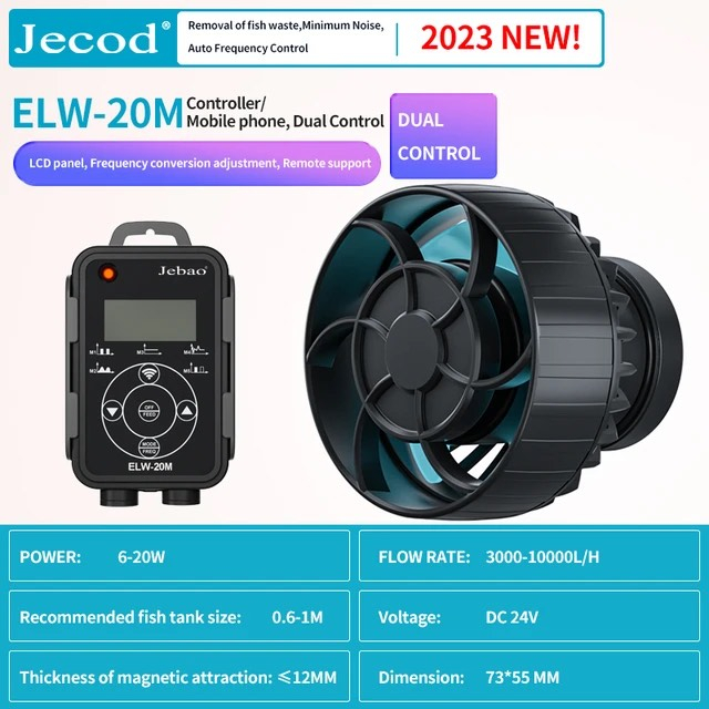 Tạo sóng Jebao mẫu mới 2023 EOW 5-9-16 ELW-20M ELW-30M cực êm | Shopee Việt Nam