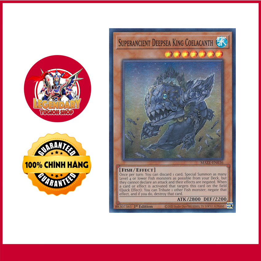 [Thẻ Bài Yugioh Chính Hãng] Superancient Deepsea King Coelacanth ...