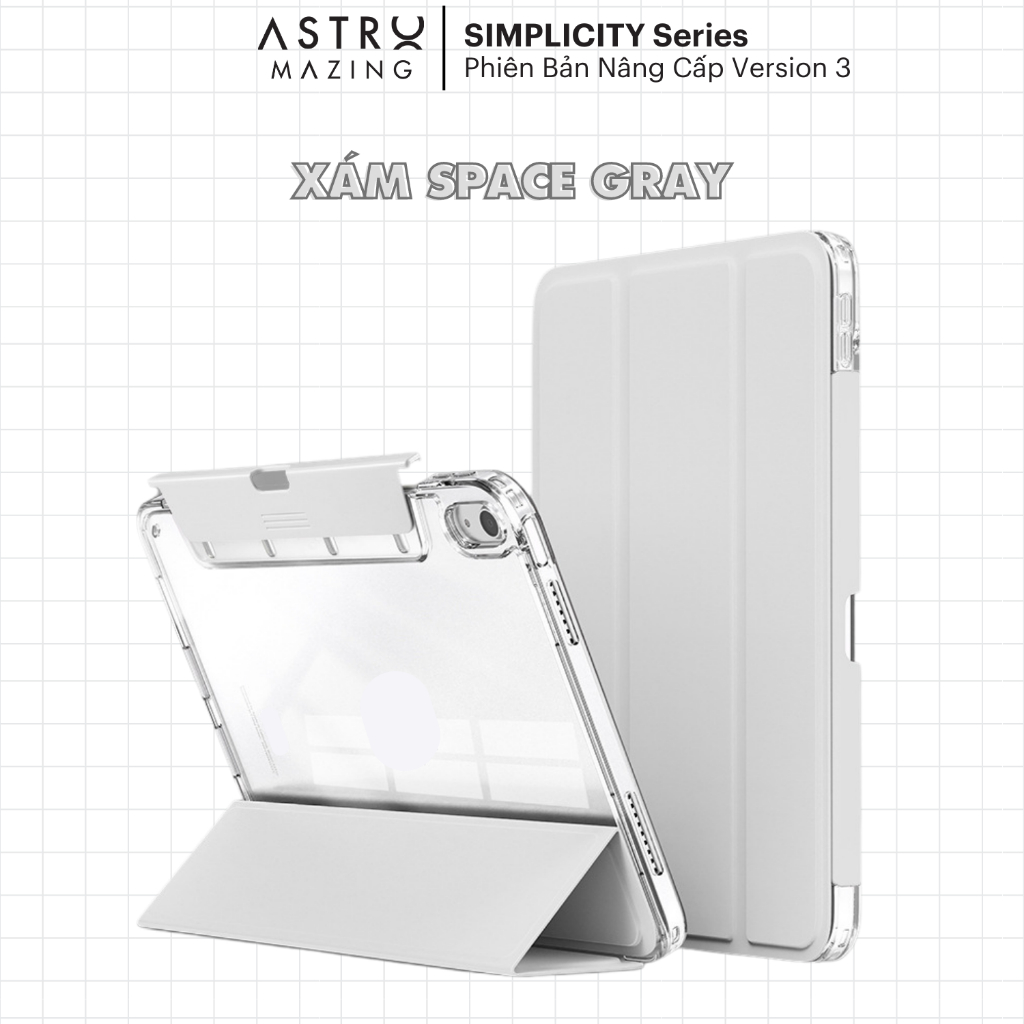 [diy V3] Bao Da Cover Ipad Basic Diy Màu Pastel Astromazing Khay Bút ẩn