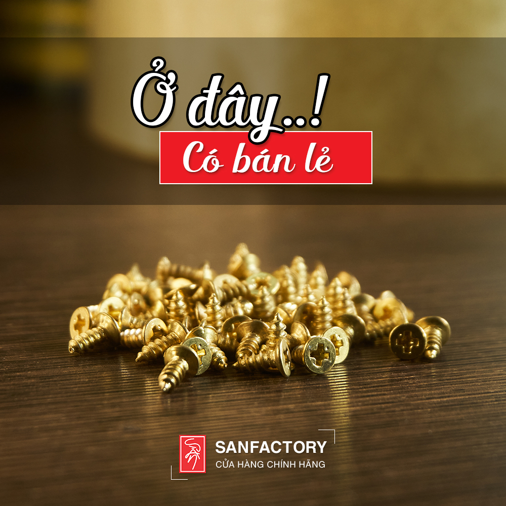 20 Con vít mini (6mm) màu vàng tiện dụng cho lắp bản lề mini, khóa hộp ...