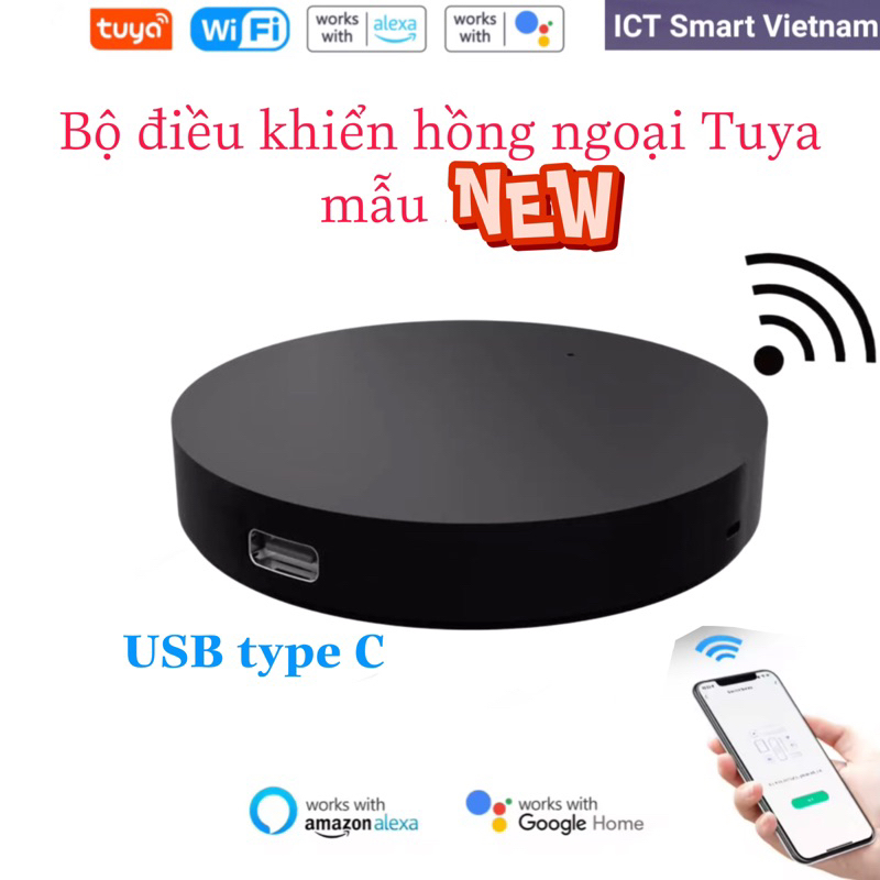 Bộ điều khiển hồng ngoại Tuya IR S09 mẫu mới 2024, dùng cáp Type C | Shopee Việt Nam