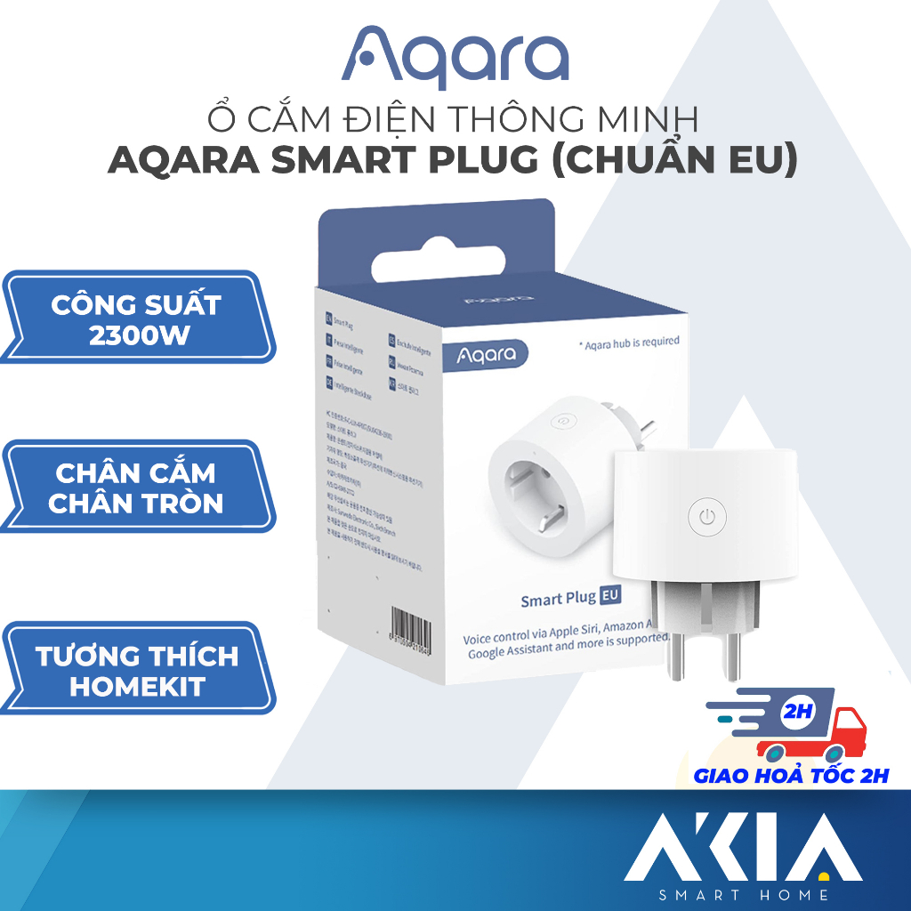 Ổ cắm điện thông minh tiêu chuẩn châu Âu Aqara Smart Plug (EU) SP-EUC01 - Cần trang bị Hub ...