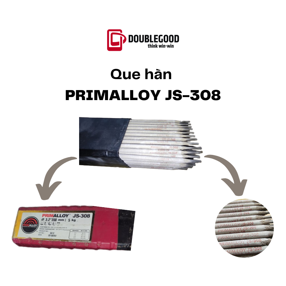 [CC015153] Que hàn thép không gỉ PRIMALLOY JS-308 (AWS E308-16) (3.2 mm ...