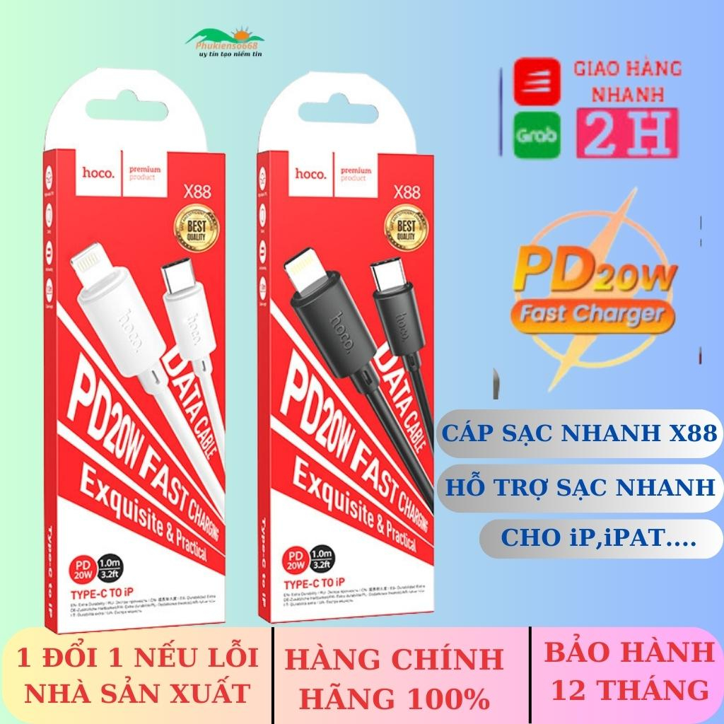 Dây Sạc iP,Cáp Sạc PD20W Chính hãng Hoco X88,Sạc Nhanh Cổng iP/Type-C ...