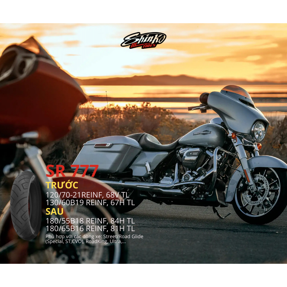 Vỏ/Lốp xe Shinko mã gai SR777 dành cho Harley Davidson | Shopee Việt Nam