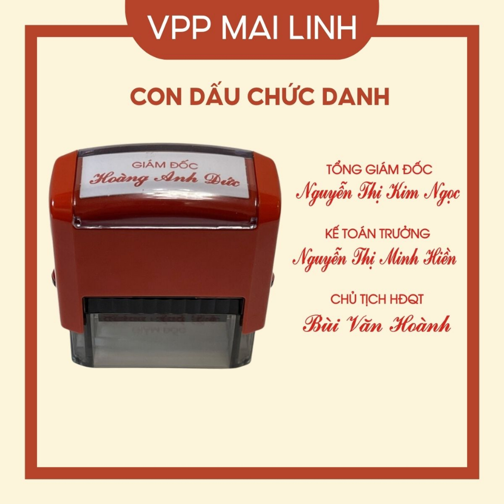 Con Dấu Chức Danh Kèm Tên TRODAT printy 4912 Dấu Theo Yêu Cầu Siêu Nét ...
