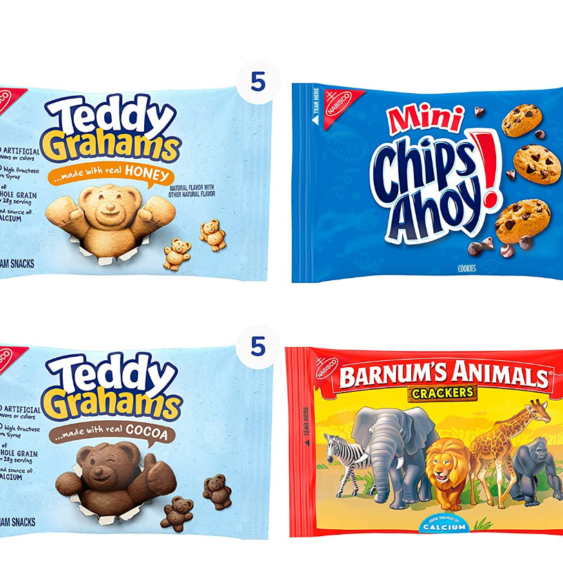 Mini Snack 4 vị bánh quy Nabisco Teddy mini/ Hàng nhập Mỹ, USA, Chip ...