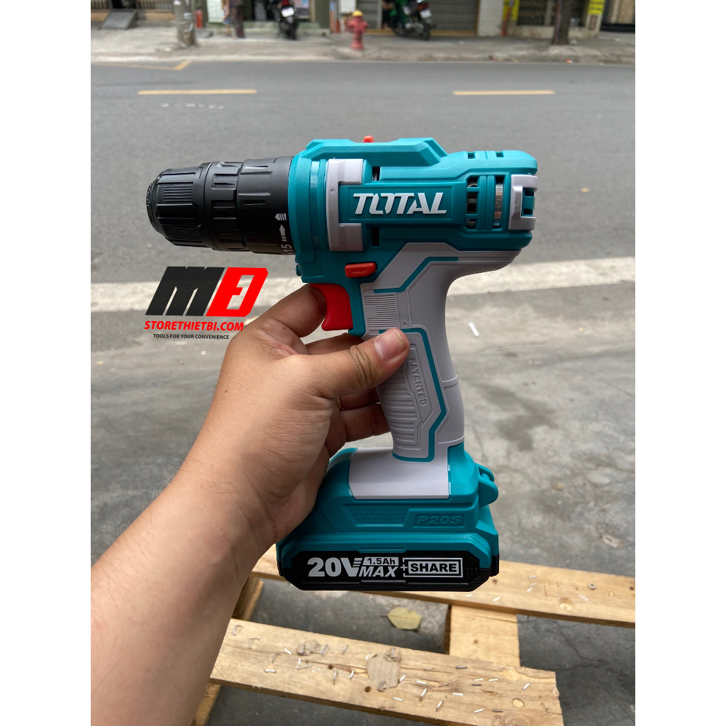 Máy Khoan 45Nm Dùng Pin Lithium-ion 20V TOTAL / TDLI20051 / Sử dụng khoan gỗ và sắt / Mô tơ có ...