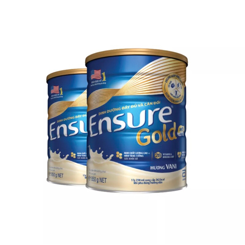 combo 2 lon sữa bột Ensure gold 850g hương vani, cà phê, hạnh nhân, lúa mạch | Shopee Việt Nam