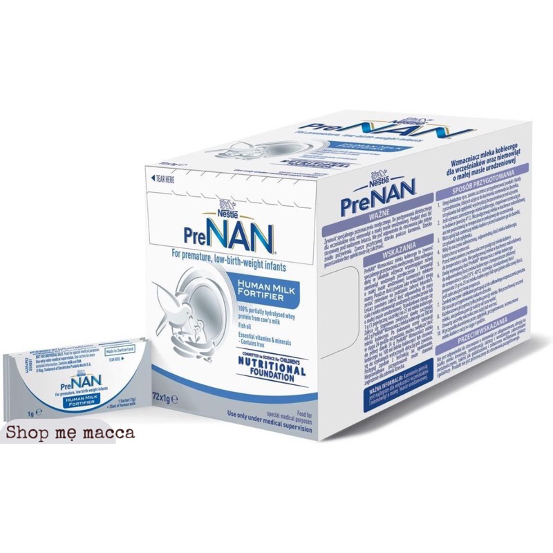 Nestle PreNAN,Nan HMF sữa mẹ tăng cường cho trẻ sinh non và nhẹ cân, 1 ...