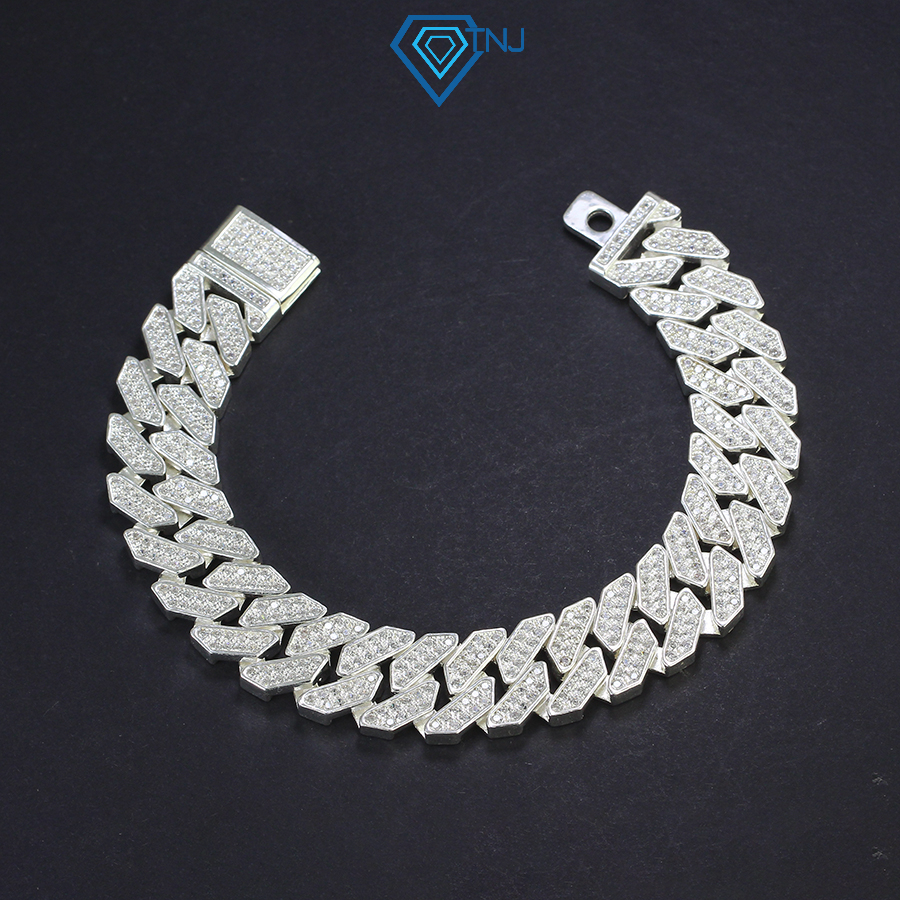Vòng tay cuban nam bạc thật bản ngang 13mm đặc LTA0081 - Trang Sức TNJ ...