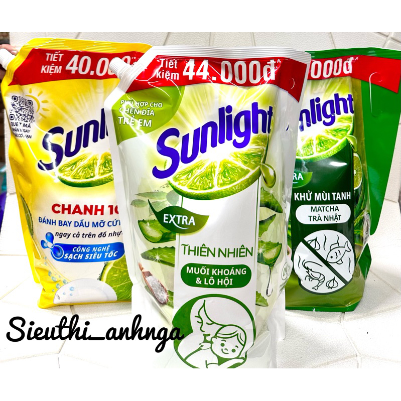 Nước Rửa Chén Bát Sunlight Thiên nhiên | Túi 3.3Kg/ 3,5Kg | Shopee Việt Nam