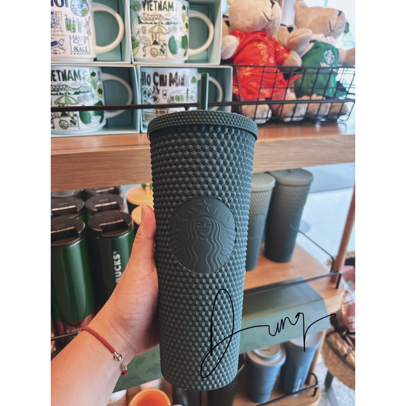Chính hãng Ly Starbuck LY COLD CUP 24OZ (709ML) BLING GREEN | Shopee ...