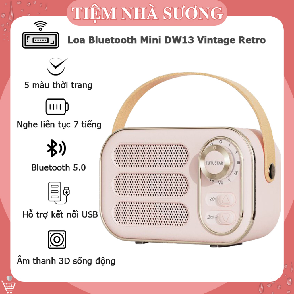 Loa Bluetooth Mini DW13 Vintage Retro - Bluetooth 5.0 - Nghe Liên Tục 7 ...