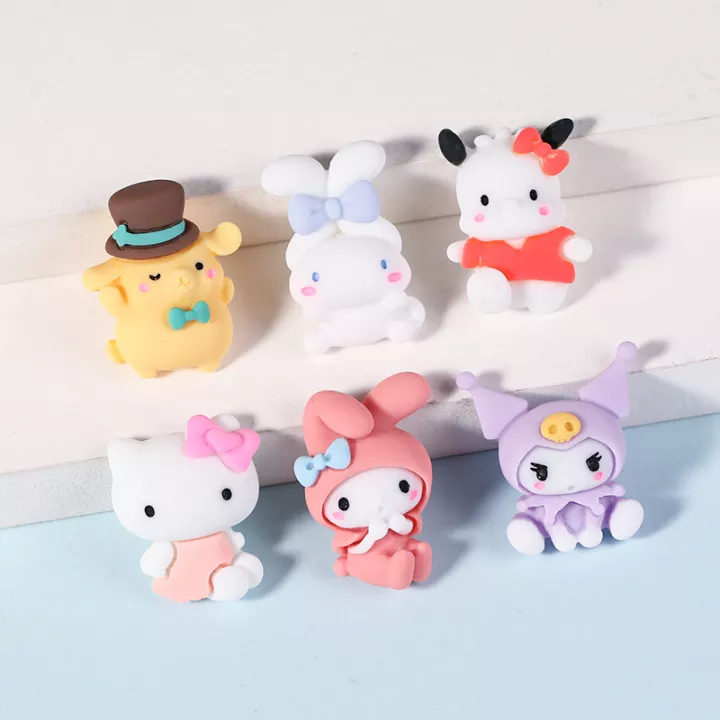 Bộ 6 Charm Sanrio: Kuromi, Melody, Cinnamoroll, Kitty, Pompompurin, Pochacco | Shopee Việt Nam