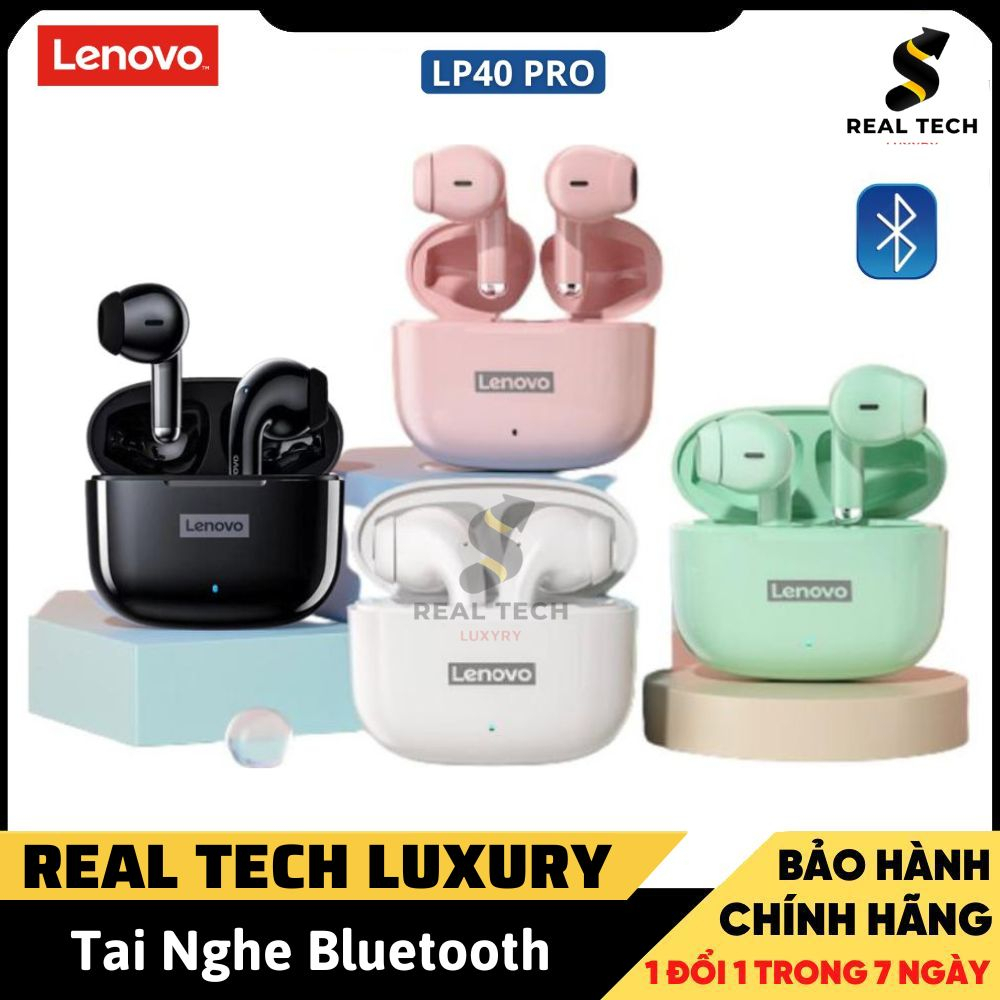 Tai Nghe Bluetooth Lenovo LP40 Pro think plus Nhét tai không dây chống ồn Tws 5.1 Lp40Pro bass ...