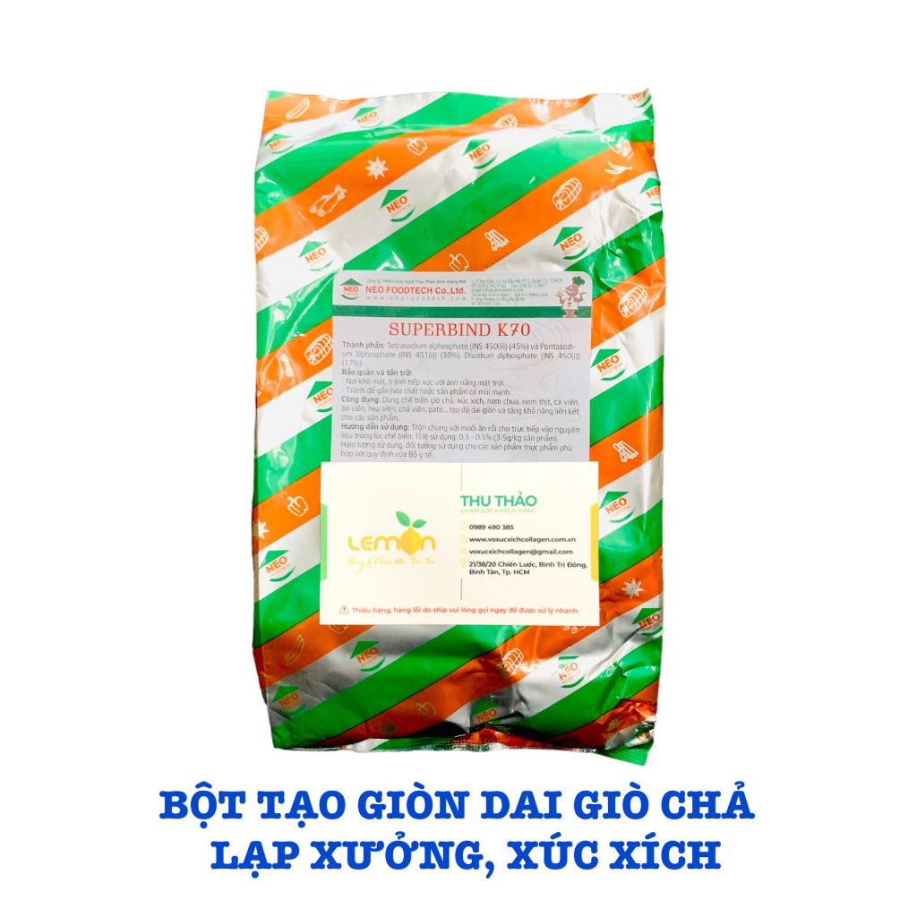 [100g-500g] Bột giòn dai Superbind K70 chuyên dùng cho chả lụa, lạp xưởng | Shopee Việt Nam