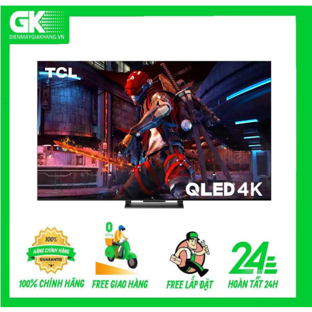 Google Tivi QLED TCL 4K 65 inch 65C745 -- Thiết kế tràn viền, màn hình ...