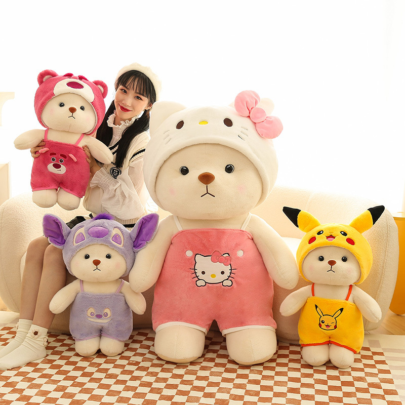 Gấu Bông Lena Cosplay Gấu Dâu,Stick, Kitty, Pikachu.. Ráp nhiều mẫu mã ...